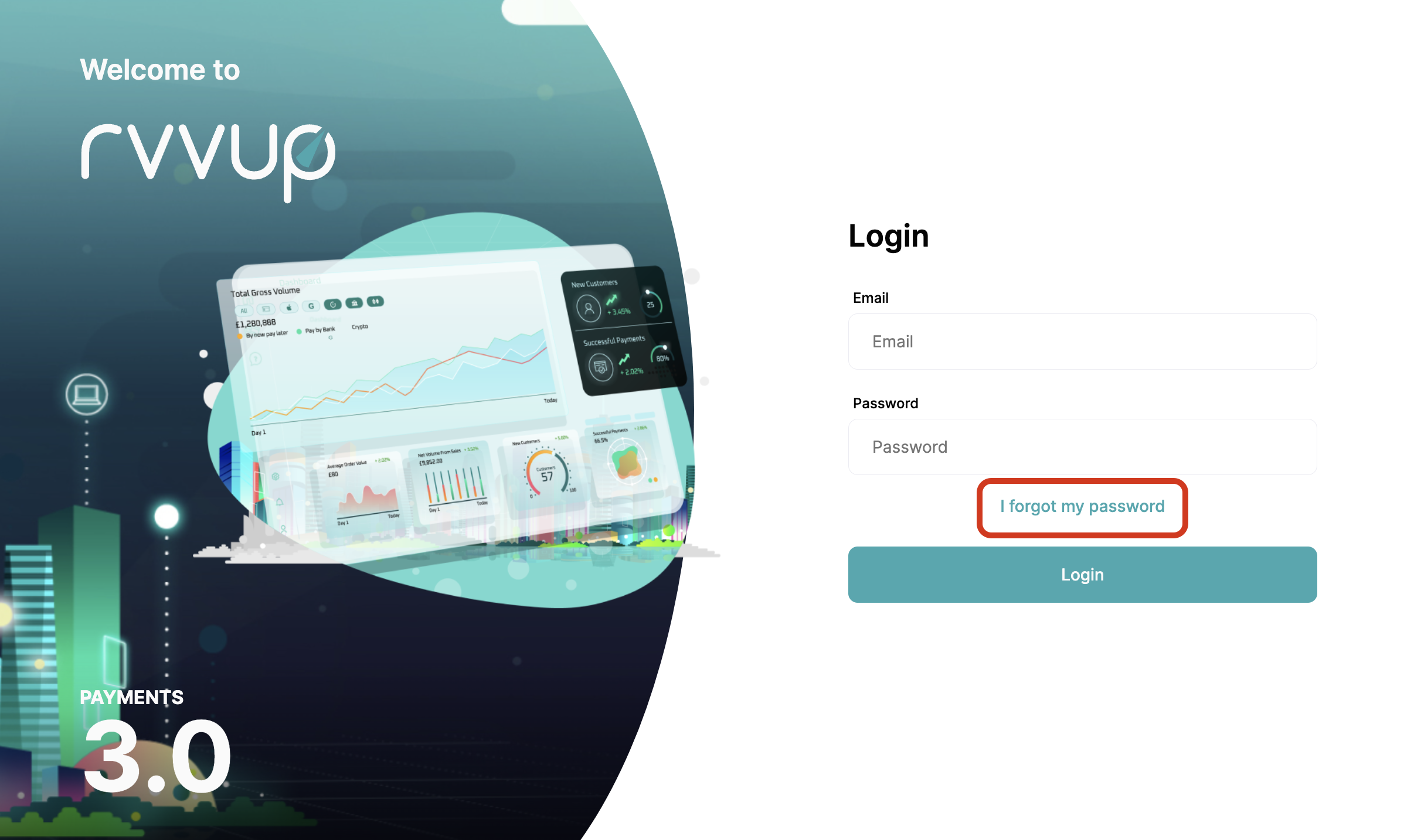 Resetting your password – Rvvup Resetting your password – Rvvup